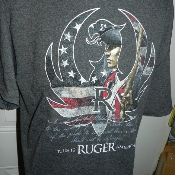 Ruger | Shirts | Ruger Mens Stars Stripes Us Flag Logo Tee Short Sleeve ...
